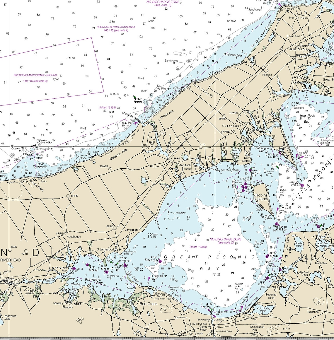 Nautical Chart PDF NOAA Chart 12354 - Long Island Sound (eastern Part ...