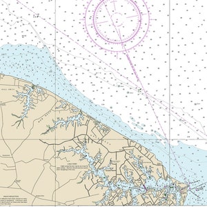 NOAA Nautical Charts of Potomac River Chesapeake Bay to Piney Point ...