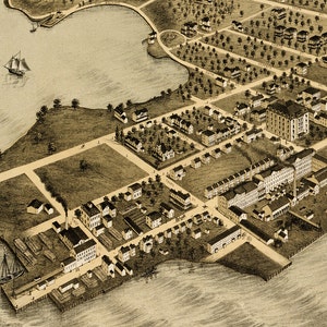 Map of College Point, Queens Borough, Long Island, New York, NY ...