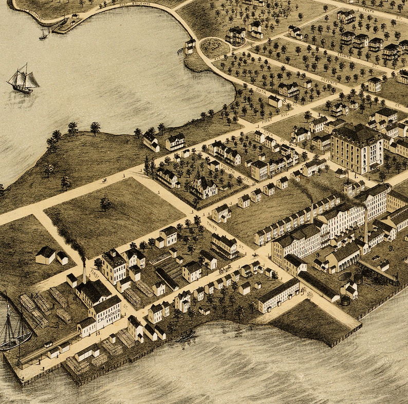 Map of College Point Queens Borough Long Island New York - Etsy