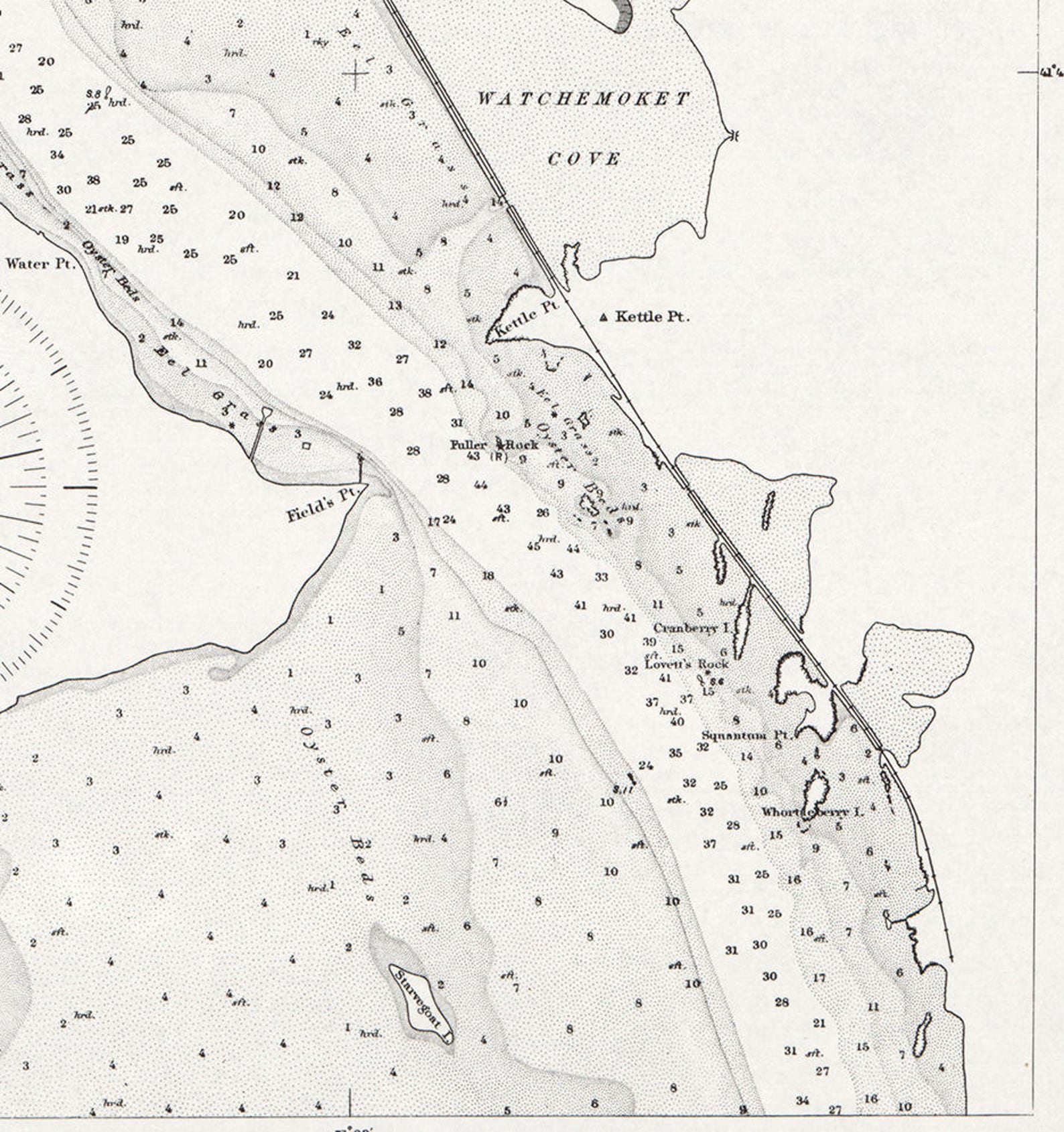 Map of Providence Harbor Nautical Charts Rhode Island RI. - Etsy
