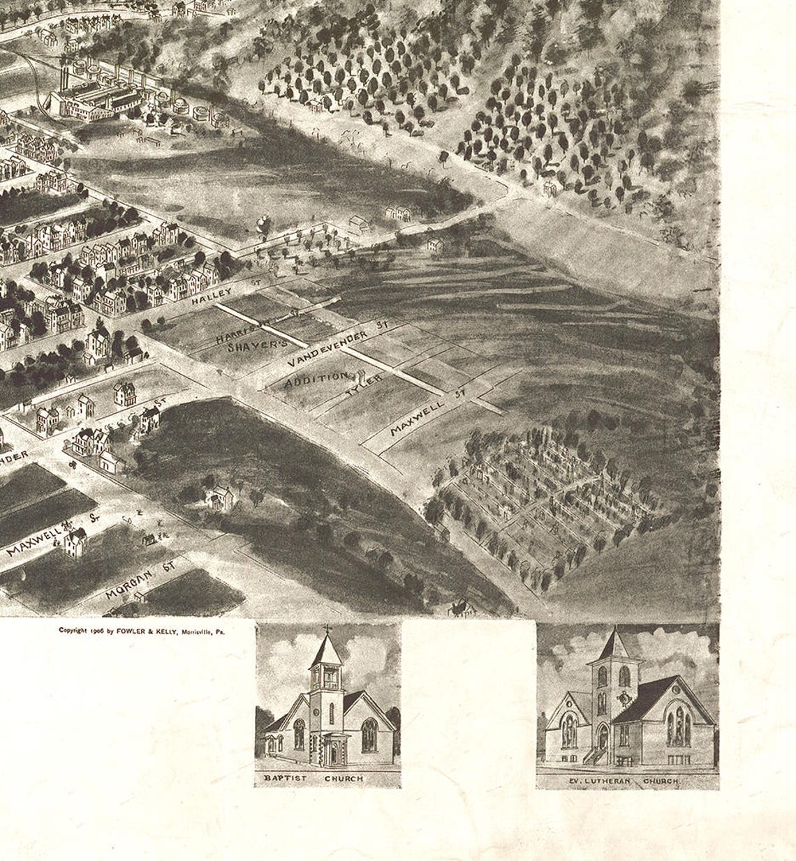 Map of Mount Union Huntingdon Co. Pennsylvania PA. 1906. - Etsy