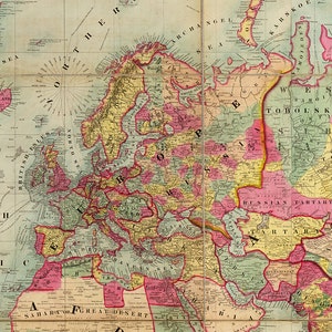 World Map of 1775 by Tobiae Conradi Lotter. Vintage Restoration ...
