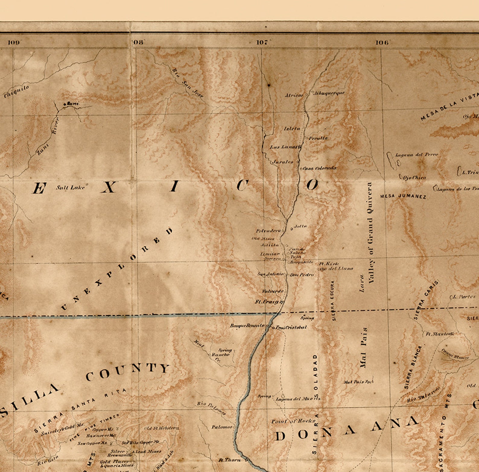 Map of Arizona 1860. Restoration Hardware Home Deco Style Old | Etsy