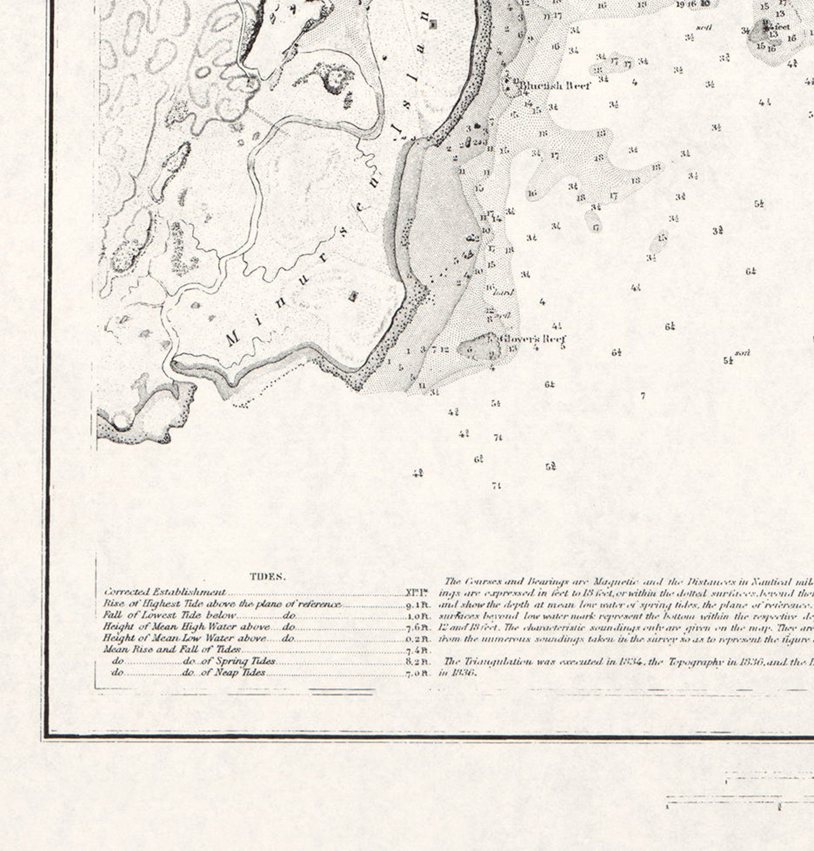 Map of Harbors of Captain's Island East and Captain's - Etsy
