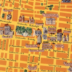 Pictorial Map of Mexico City. Vintage Restoration Hardware Home Deco ...