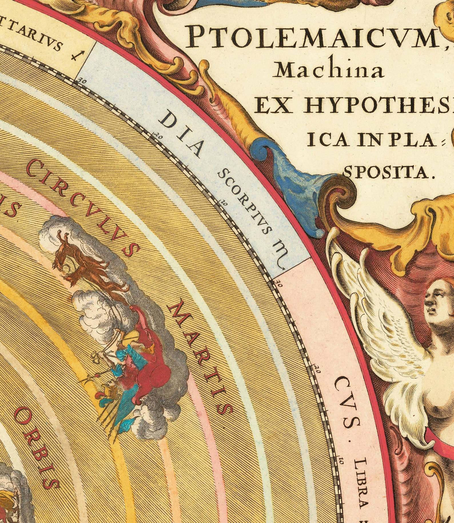 Celestial Chart by Andreas Cellarius - Claudius Ptolemy's Geocentric ...