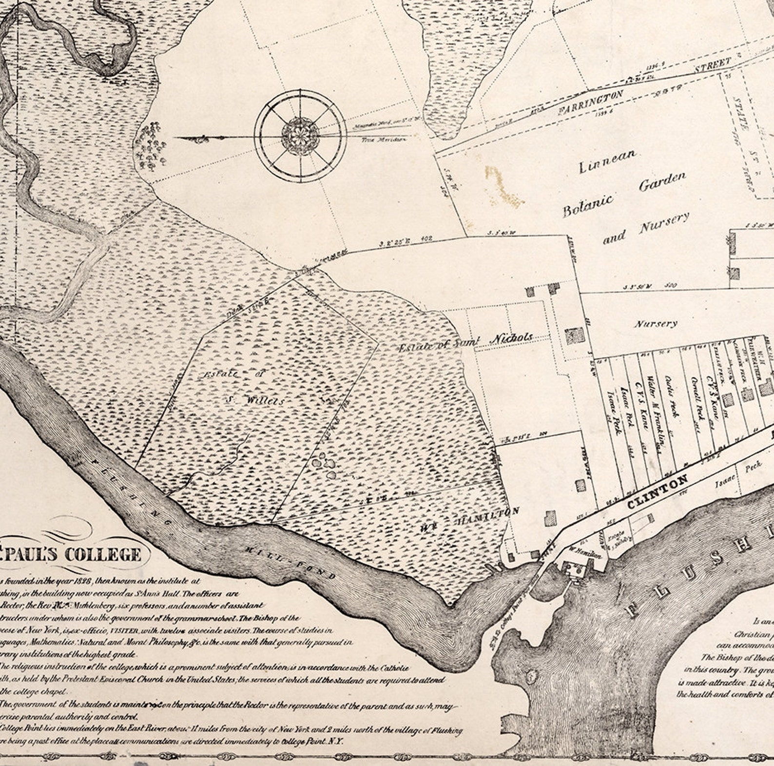 Map of Flushing Queens Borough Long Island New York NY - Etsy