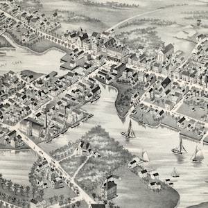 Map of Wickford, Town of North Kingstown, Rhode Island. in 1888 ...