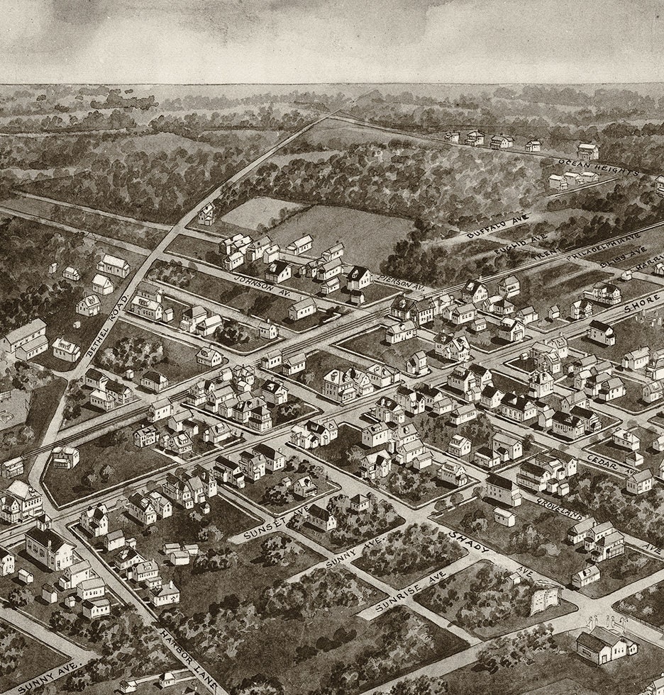 Map of Somers Point Atlantic Co. New Jersey 1925. Vintage - Etsy