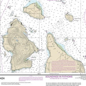 NOAA Nautical Charts of Bellingham Bay, Washington. 18424 Reproduction ...