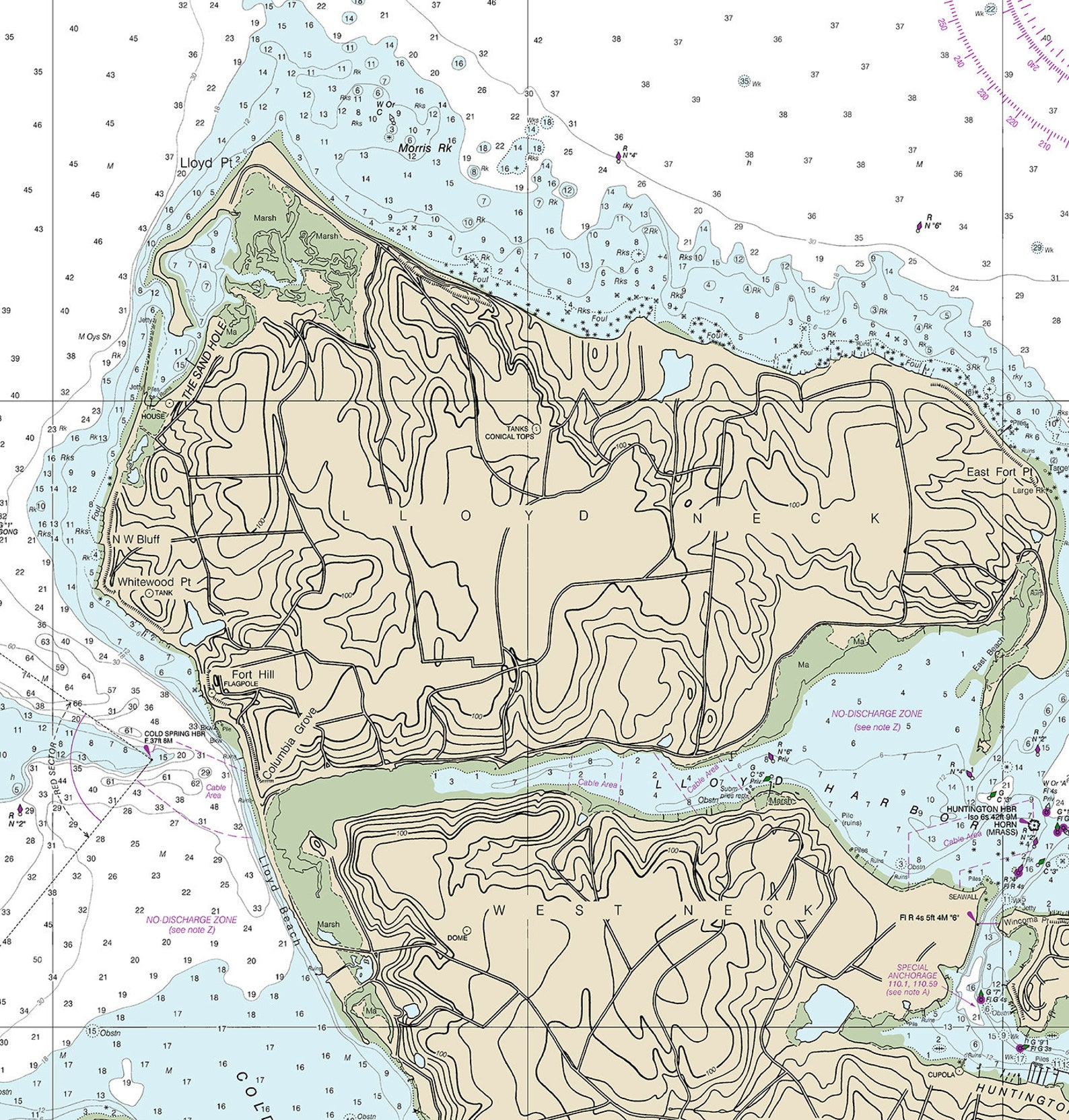 NOAA Nautical Charts of South Shore of Long Island Sound - Etsy