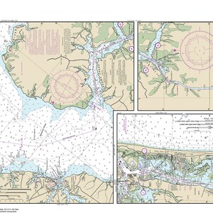 Nautical Charts of Neuse River to Myrtle Grove Sound in North Carolina ...