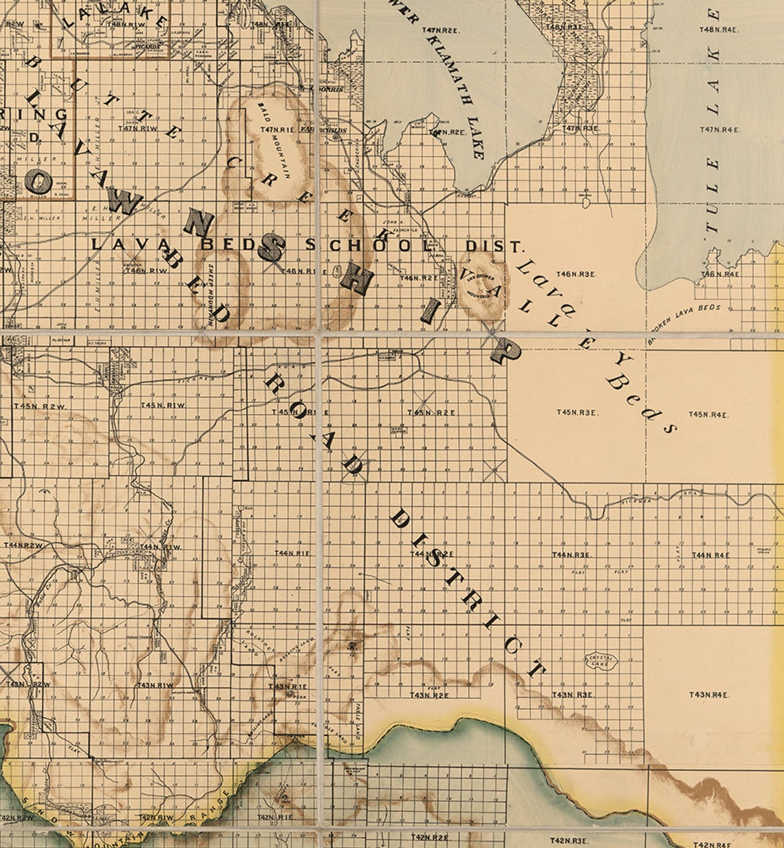 Map of Siskiyou County State of California 1887. Vintage - Etsy