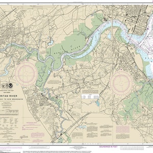Nautical Chart of Raritan River Raritan Bay to New Brunswick. 12332 ...