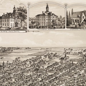 Map of Dover, Kent County, Delaware. 1885. Restoration Hardware Home ...