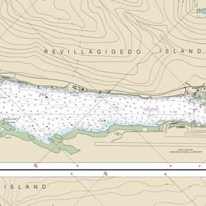NOAA Nautical Charts of Tongass Narrows 17430, Alaska. Reproduction Map ...