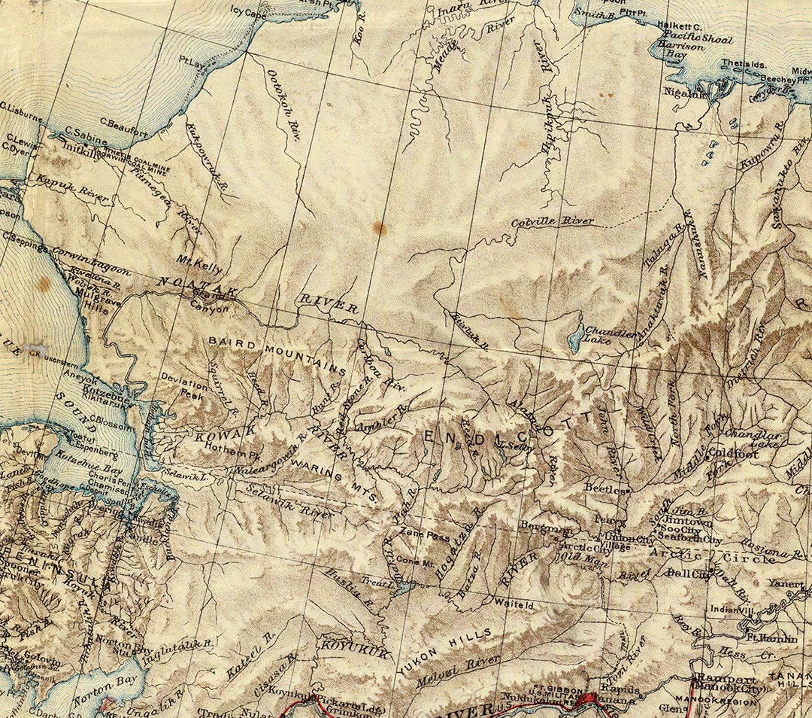 Map of Akaska 1906. Vintage Restoration Hardware Home Deco - Etsy