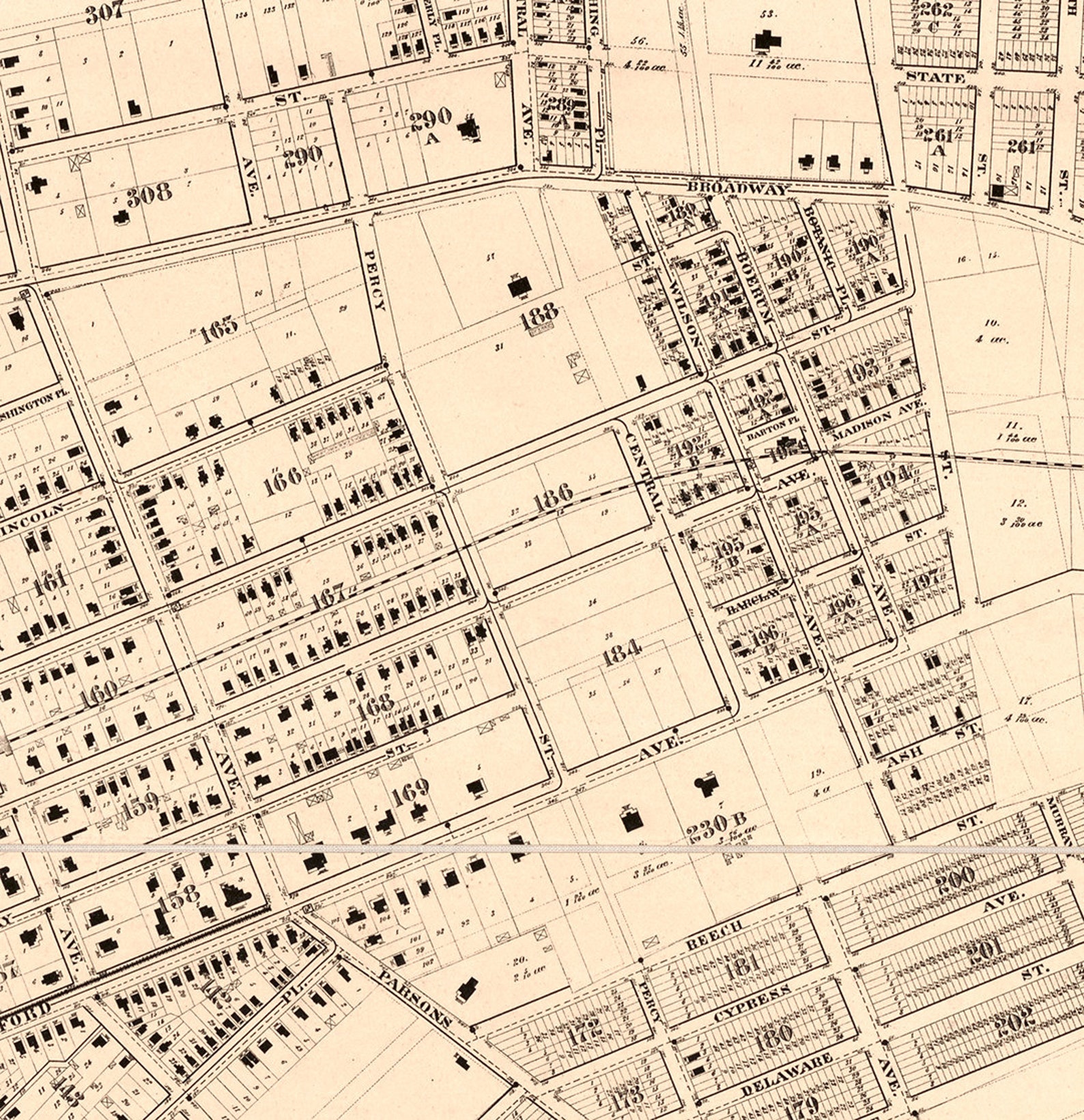 Map of Flushing Queens Boro. New York NY. 1894. Vintage - Etsy