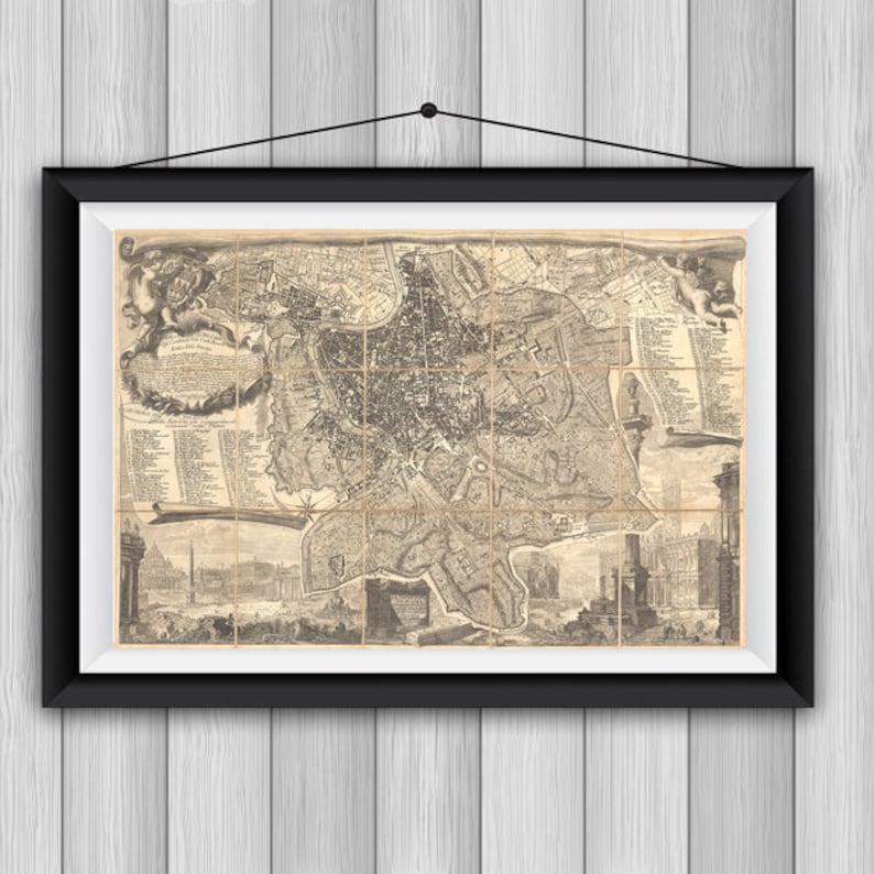 La Topografia Di Roma Di Gio. Batta Noli. Map of Plan of Rome - Etsy