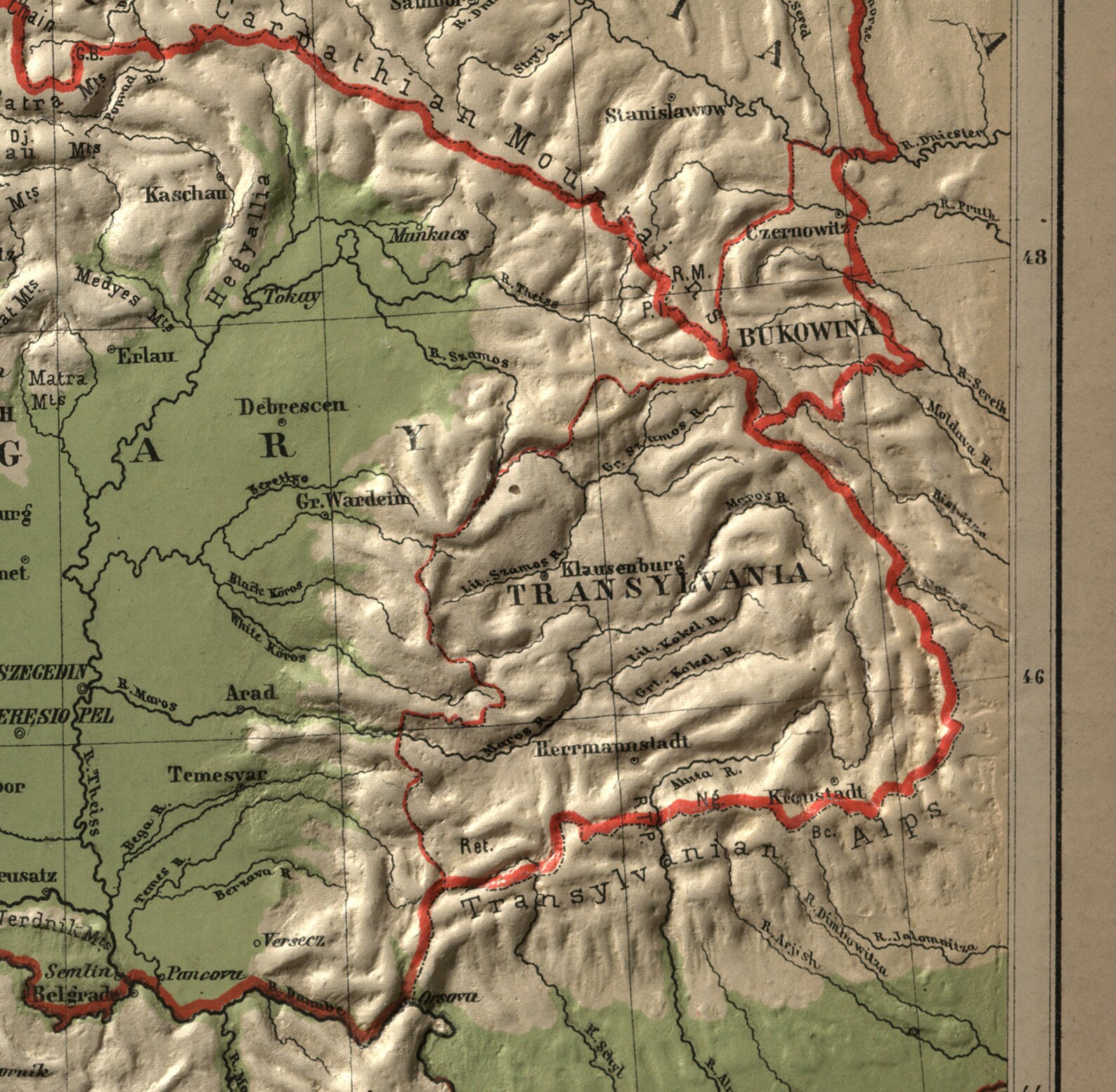 Map of Austro-hungarian Monarchy 1880. Vintage Home Deco - Etsy