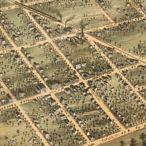 Map of Fostoria, Hancock, Seneca, and Wood County, Ohio, 1872. Vintage ...