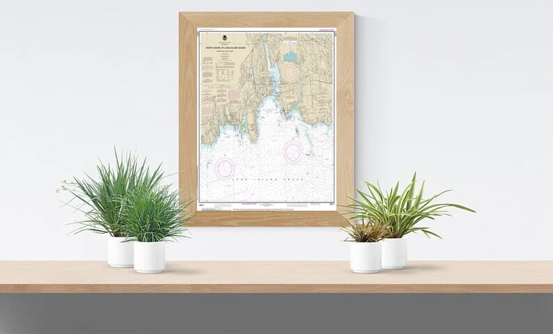 Nautical Chart of North Shore of Long Island Sound Niantic Bay - Etsy