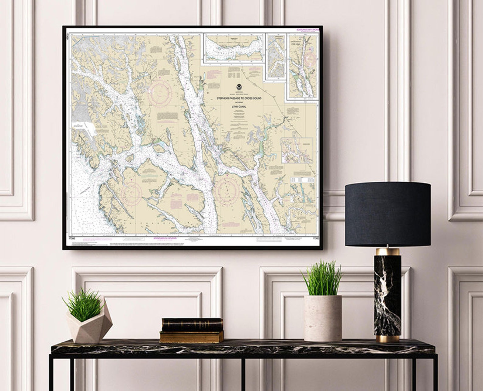 NOAA Nautical Charts of Stephens Passage to Cross Sound, Including Lynn ...
