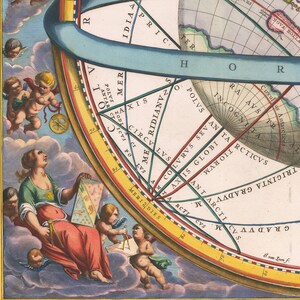 1660 Celestial Chart by Andreas Cellarius - Haemisphaerium Stellatum ...