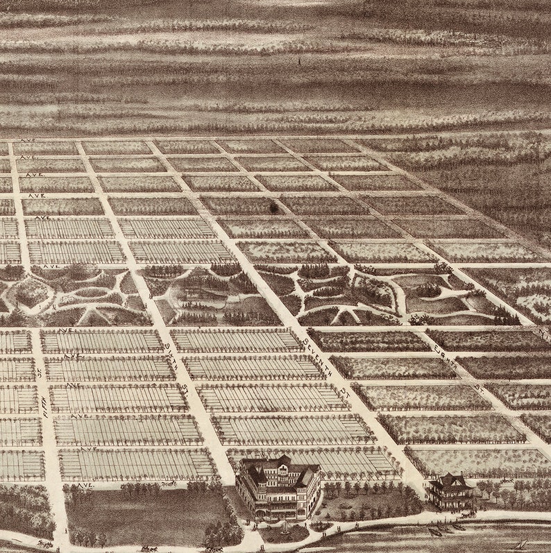 Map of Riverhead Long Island New York 1890. Vintage Home | Etsy