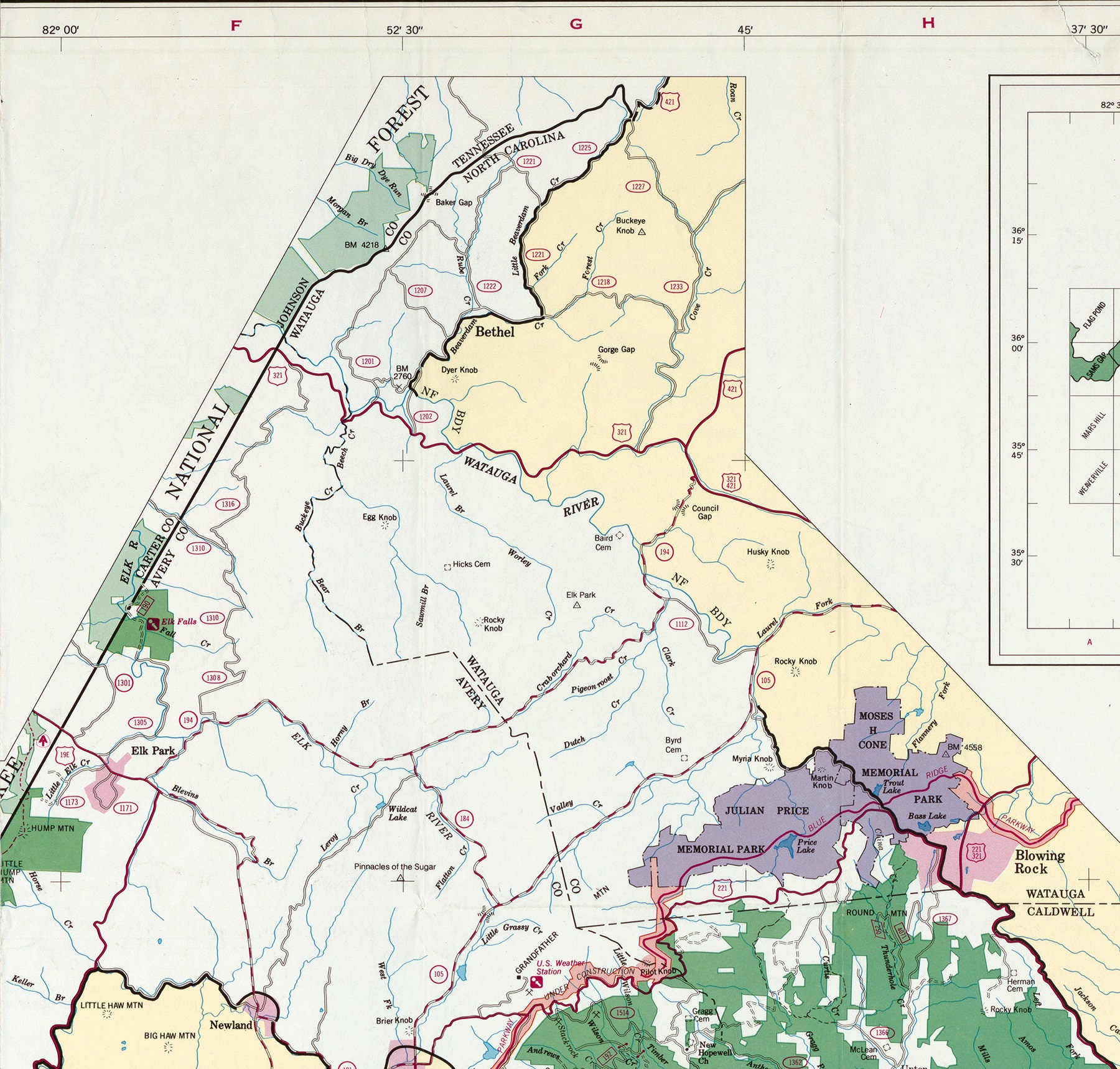 Pisgah National Forest North Carolina : Grandfather Toecane - Etsy