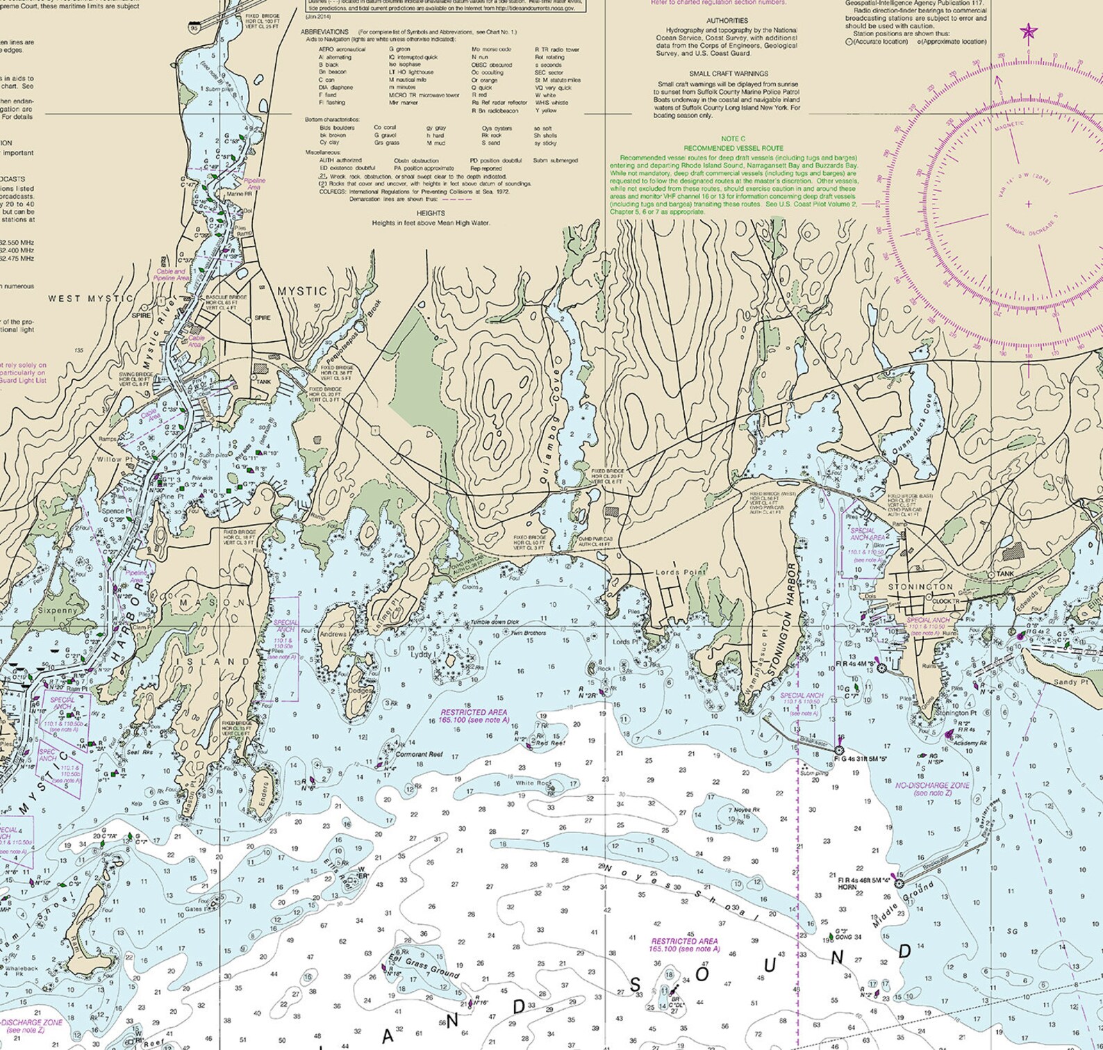 Nautical Charts of Fishers Island Sound 13214 New York. Rhode - Etsy
