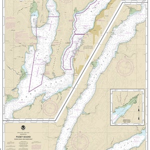 Nautical Charts of Puget Sound. Hood Canal and Dabob Bay 18476 West ...
