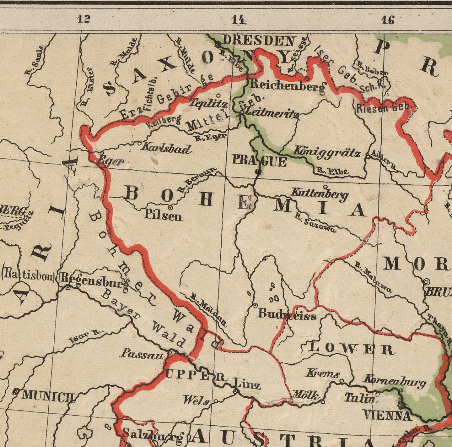 Map of Austro-hungarian Monarchy 1880. Vintage Home Deco - Etsy