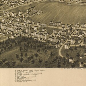 Map of Pottsville, Schuylkill County, Pennsylvania Pa. 1889. Vintage ...
