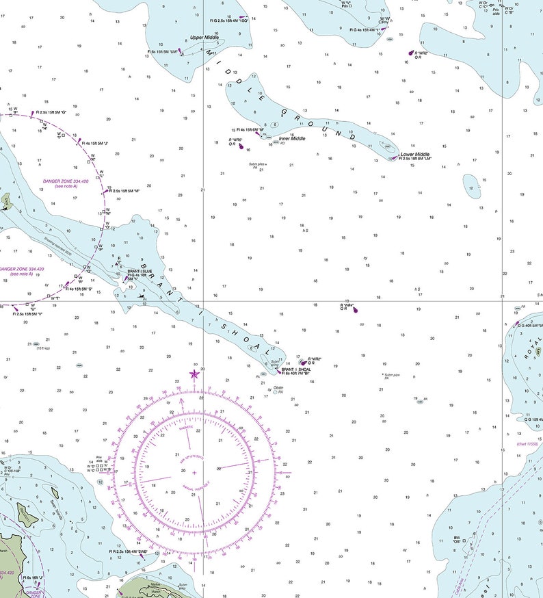 Nautical Chart of Pamlico Sound Western North Carolina. NOAA - Etsy