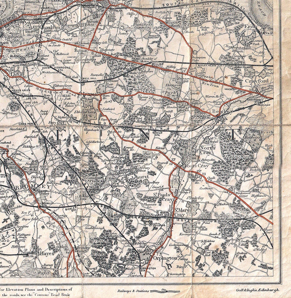 Historic London Map England U.K. 1900s. Restoration Hardware | Etsy