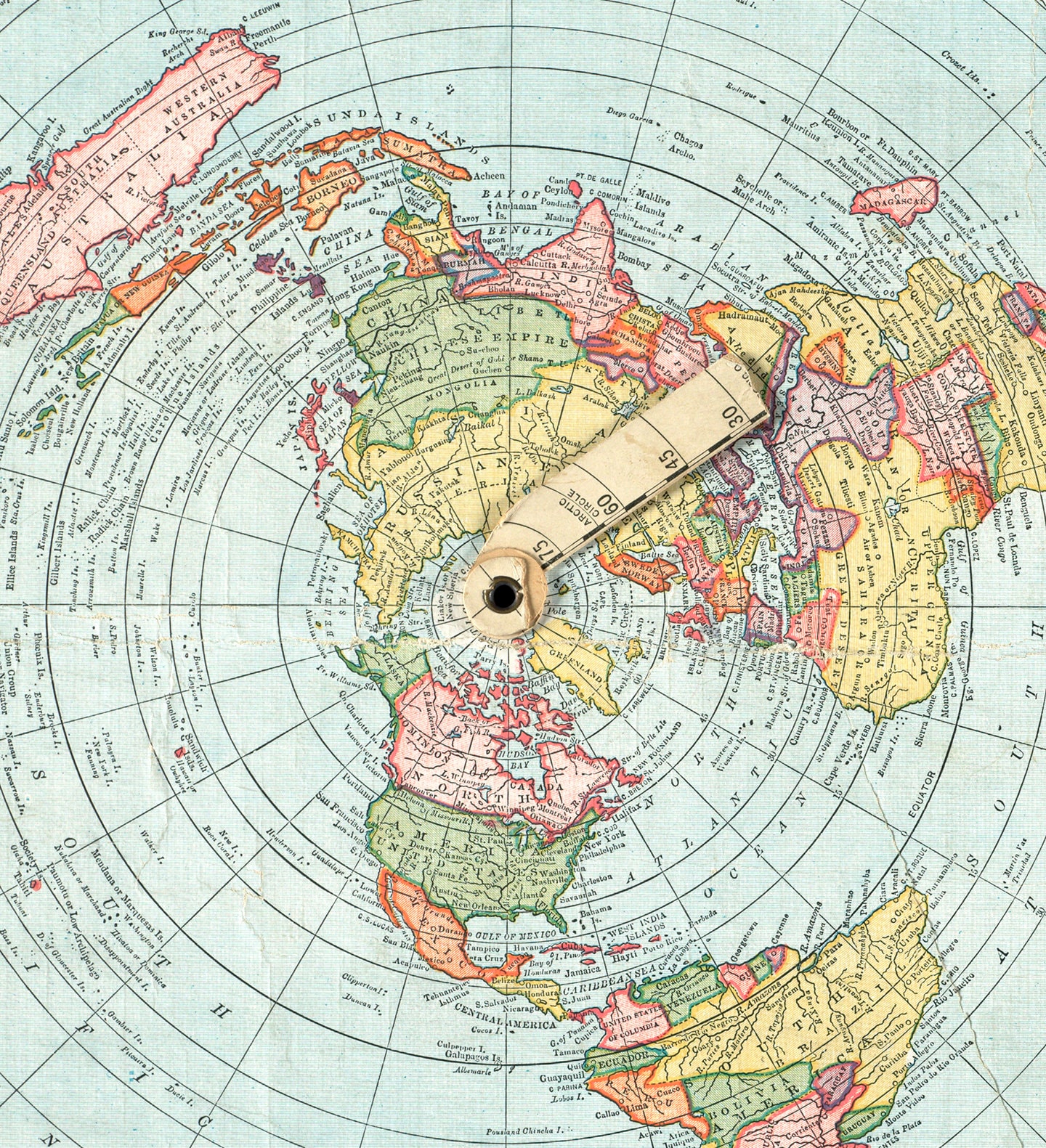 El nuevo mapa estándar del mundo de Gleason 1892. Hardware - Etsy México