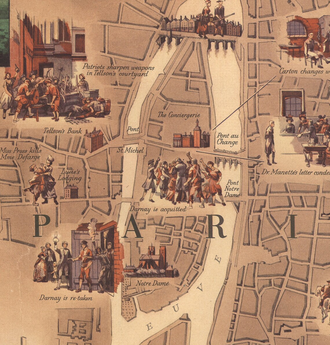 Reproduction Print of A Tale of two cities : from the book by | Etsy