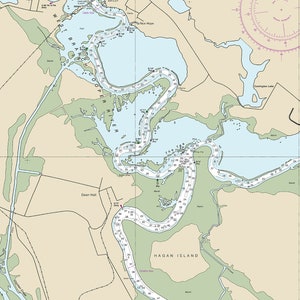 Nautical Charts of Cooper River, Above Goose Creek in South Carolina ...