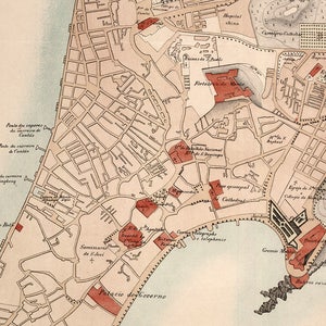Map of Macau (澳門), China, 1889. Vintage Restoration Hardware Home Deco ...