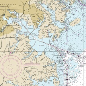 Nautical Charts of Chesapeake Bay. Sandy Point to Susquehanna River ...