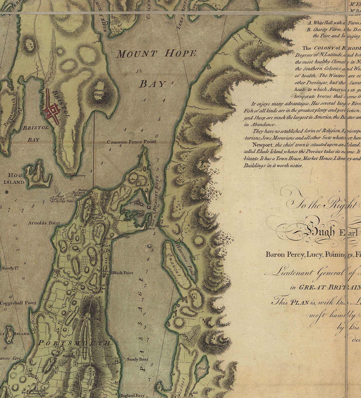 Topographical Charts of Narraganset Bay Rhode Island RI | Etsy