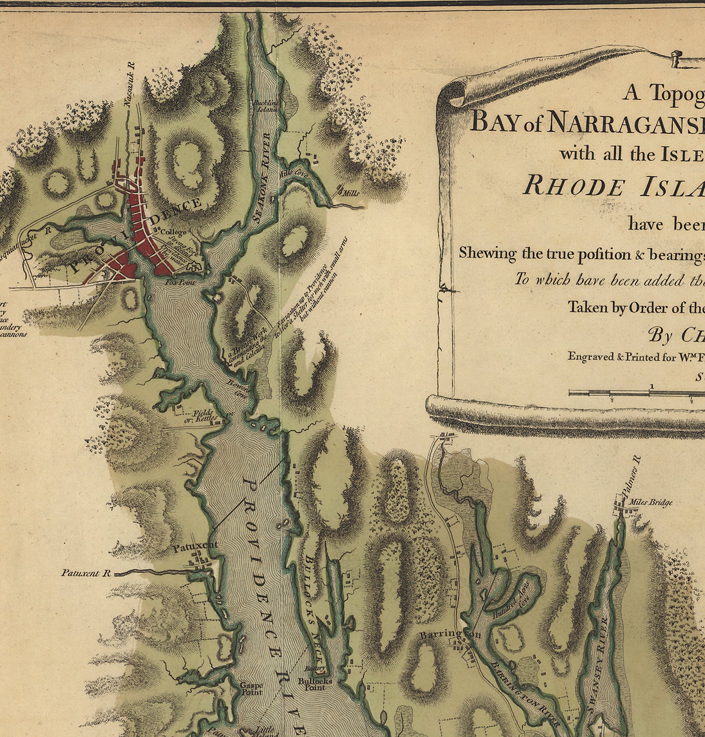 Topographical Charts of Narraganset Bay Rhode Island RI | Etsy