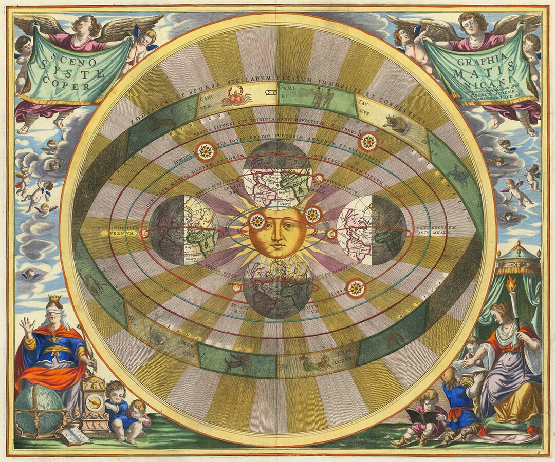 1708 Edition of Cellarius' Harmonia Macrocosmica - Cellarius - Andreas ...