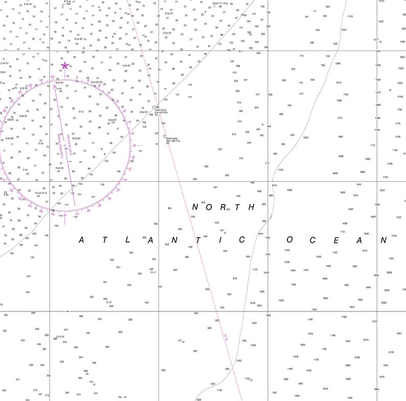 Nautical Charts of Cape Hatteras to Charleston 11520 East | Etsy