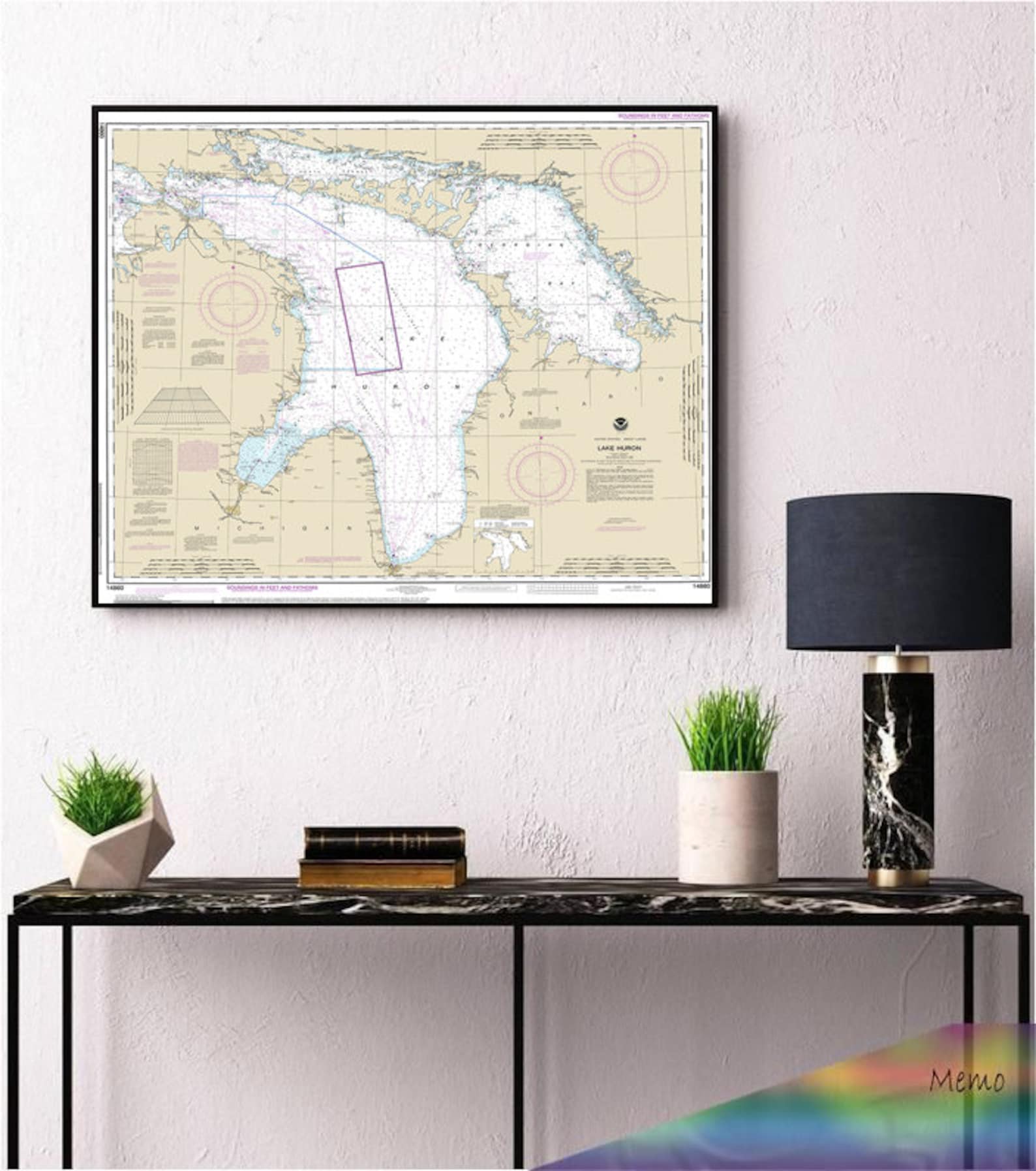 Nautical Charts of Lake Huron Great Lake. 14860. Georgian | Etsy