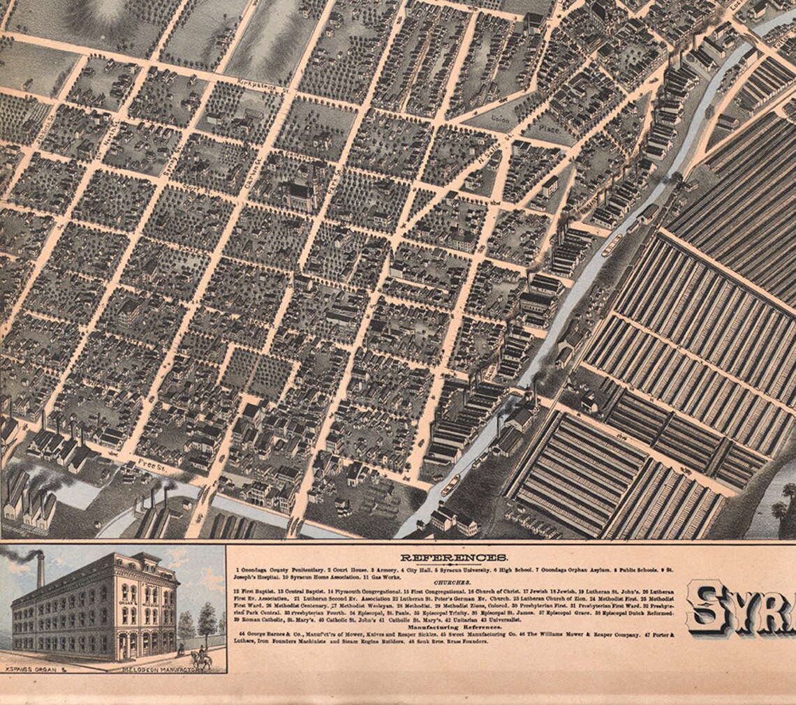 Syracuse Onondaga County New York NY: 1874. Restoration | Etsy