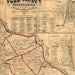 Map of York County, Pennsylvania PA 1860. William Otis Shearer. Vintage ...