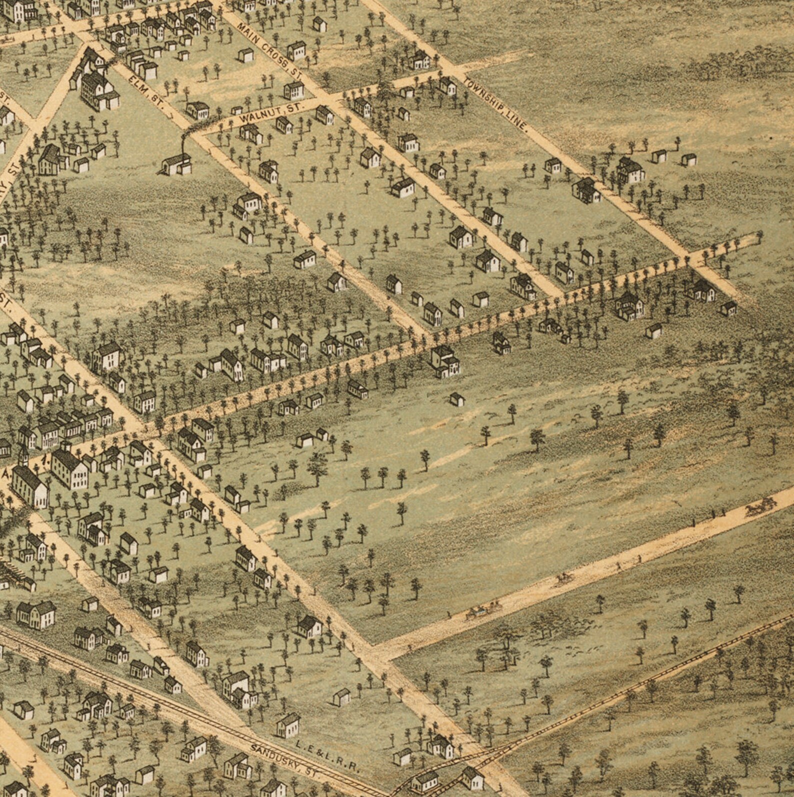 Map of Fostoria Hancock Seneca and Wood County Ohio 1872. | Etsy